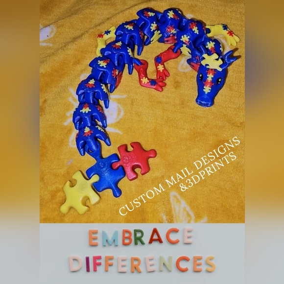 Office | 3d Autism Printed Dragon | Poshmark
